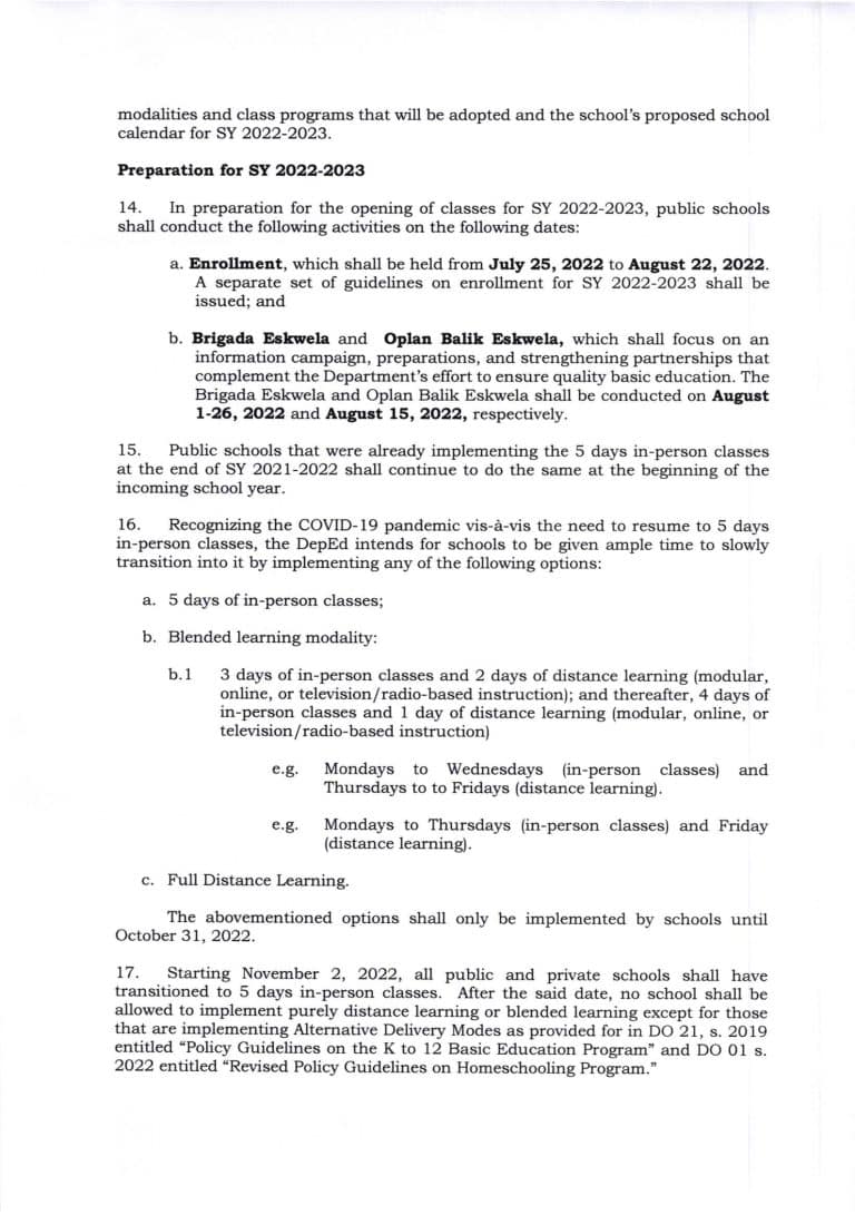 DepEd School Calendar for School Year 2022-2023 - TeacherPH