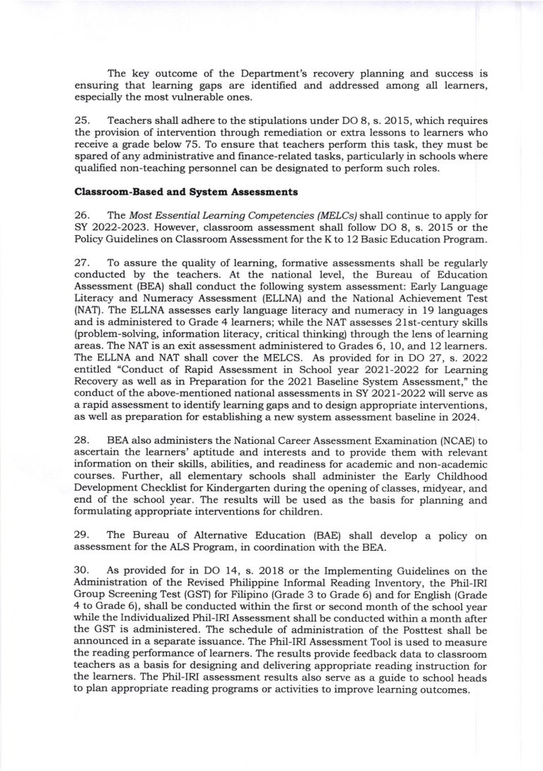 DepEd School Calendar for School Year 2022-2023 - TeacherPH