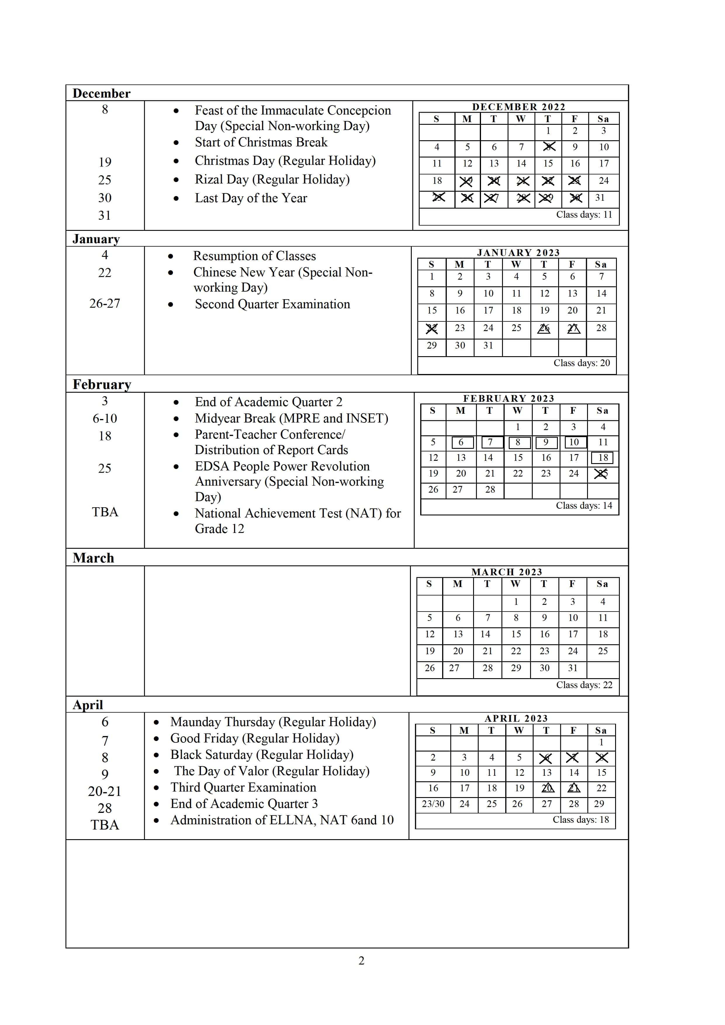 School Calendar 2022 2023 Deped Order No 34 S 2022 Youtube Photos