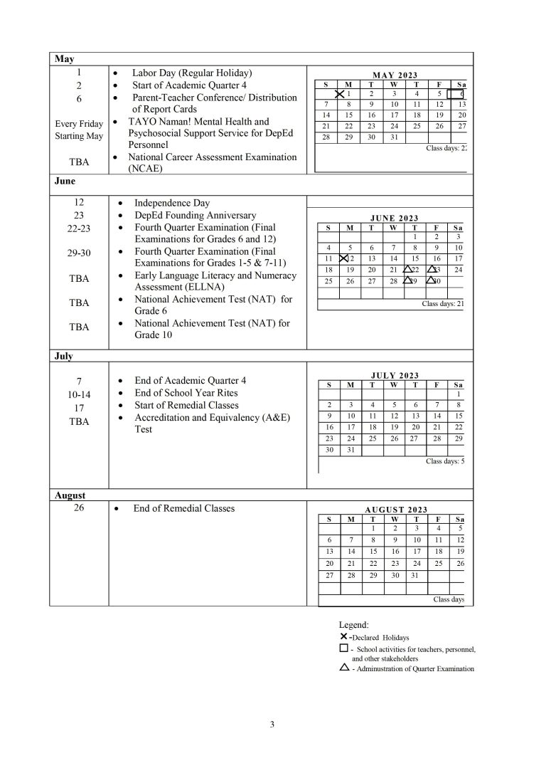 DepEd Five-Day Mid-Year Break for School Year 2022-2023 - TeacherPH