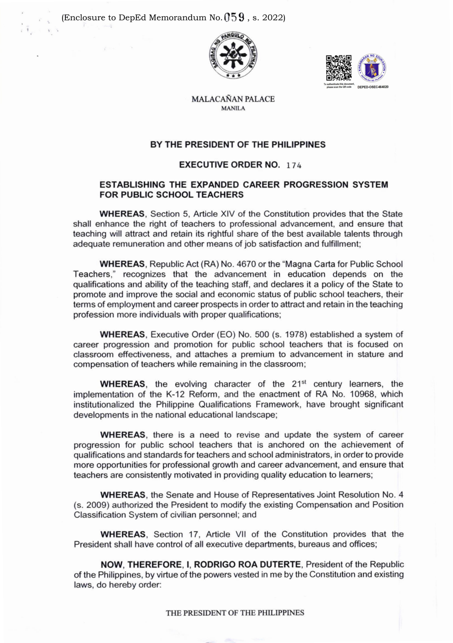 Expanded Career Progression System for Public School Teachers 💚- TeacherPH
